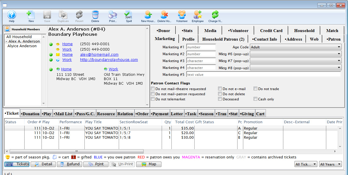 The Patron Window | Arts Management Systems