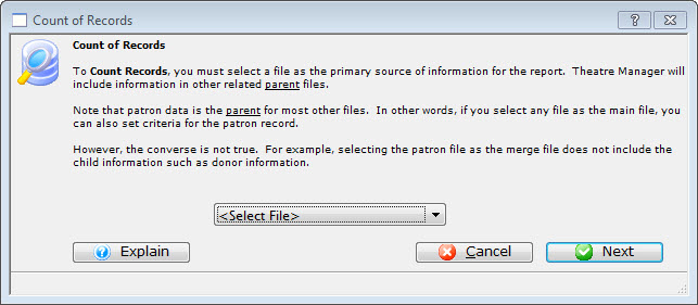 Record Count | Arts Management Systems